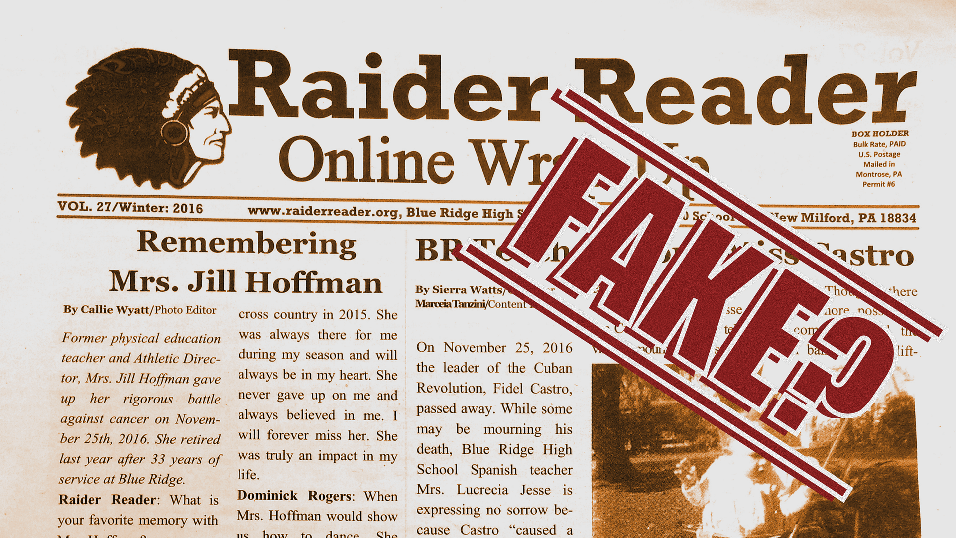 Fake News | Raider Reader Online News